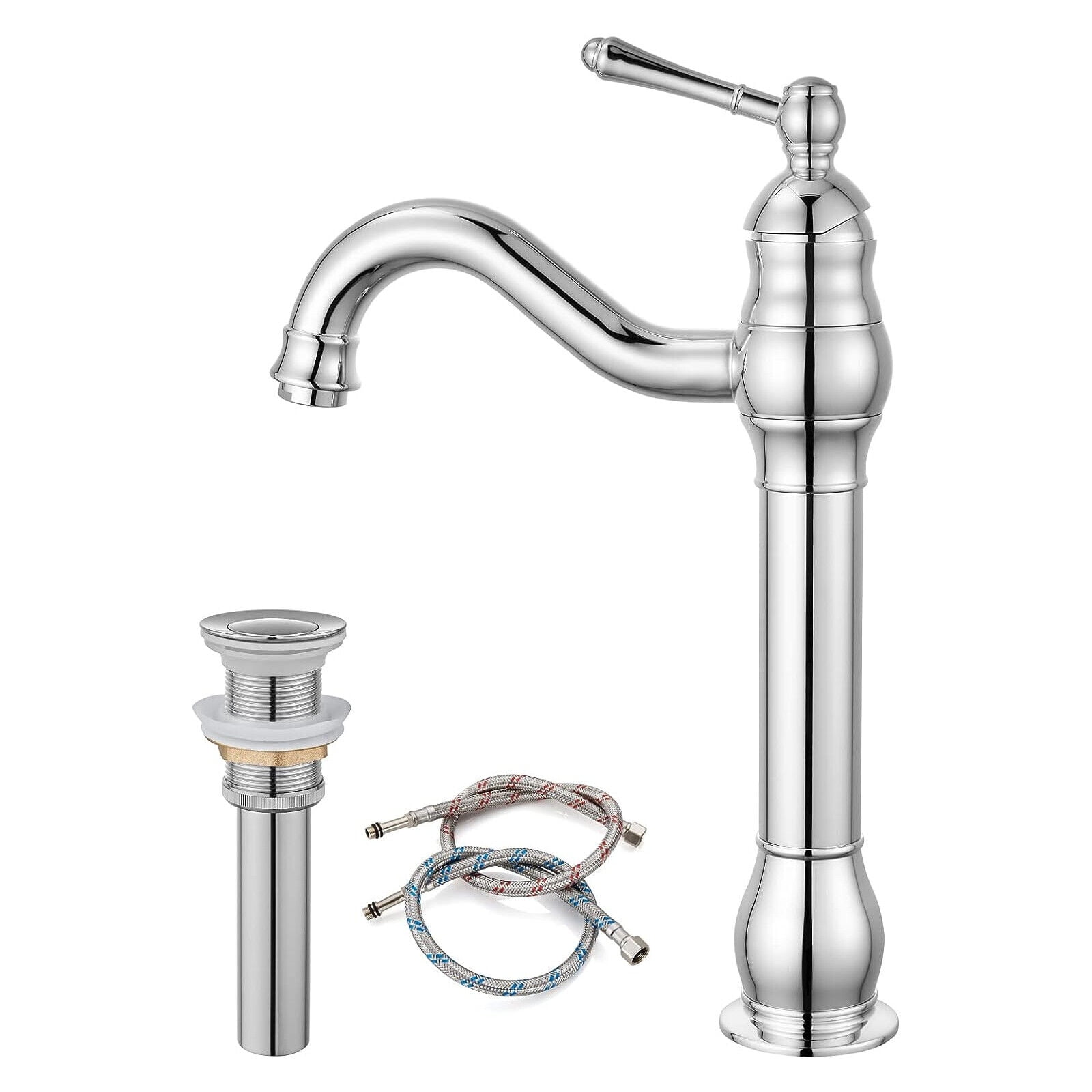 CES Bathroom Basin Vessel Tap 360° Swivel Spout High Faucet Brass ...