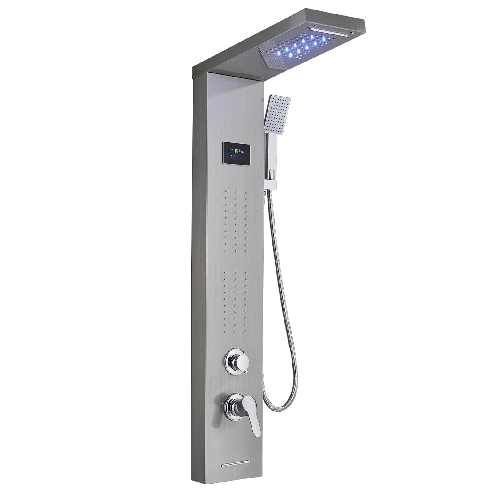 CES LED Shower Panel Tower,Rainfall Waterfall Shower Column with Body ...
