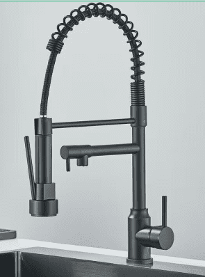 CES Matte Black Kitchen Tap with Pull Out Spray Spring Kitchen Sink ...
