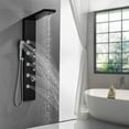 CES Matte Black Shower Tower Panel System, Stainless Steel with 5 Body ...