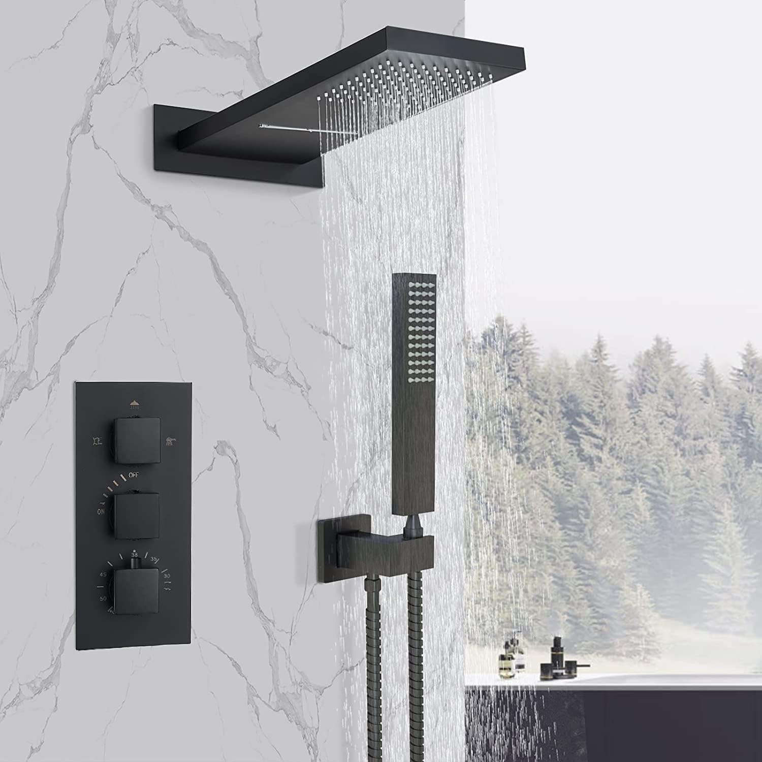Delta Grail Premium Single-Setting Adjustable Wall Mount Hand Shower ...