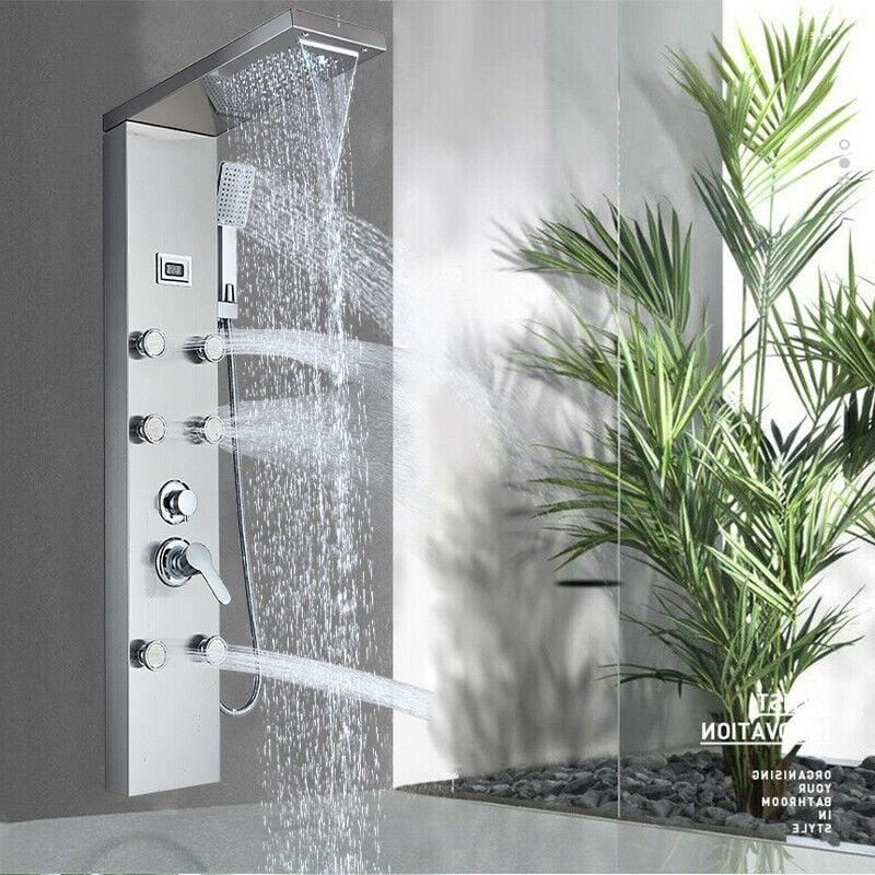 CES Shower Panel Tower System,Shower Column with Temperature Display ...