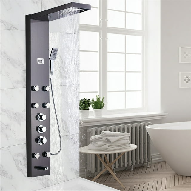 CES Shower Panel Tower System,Shower Column with Temperature Display ...