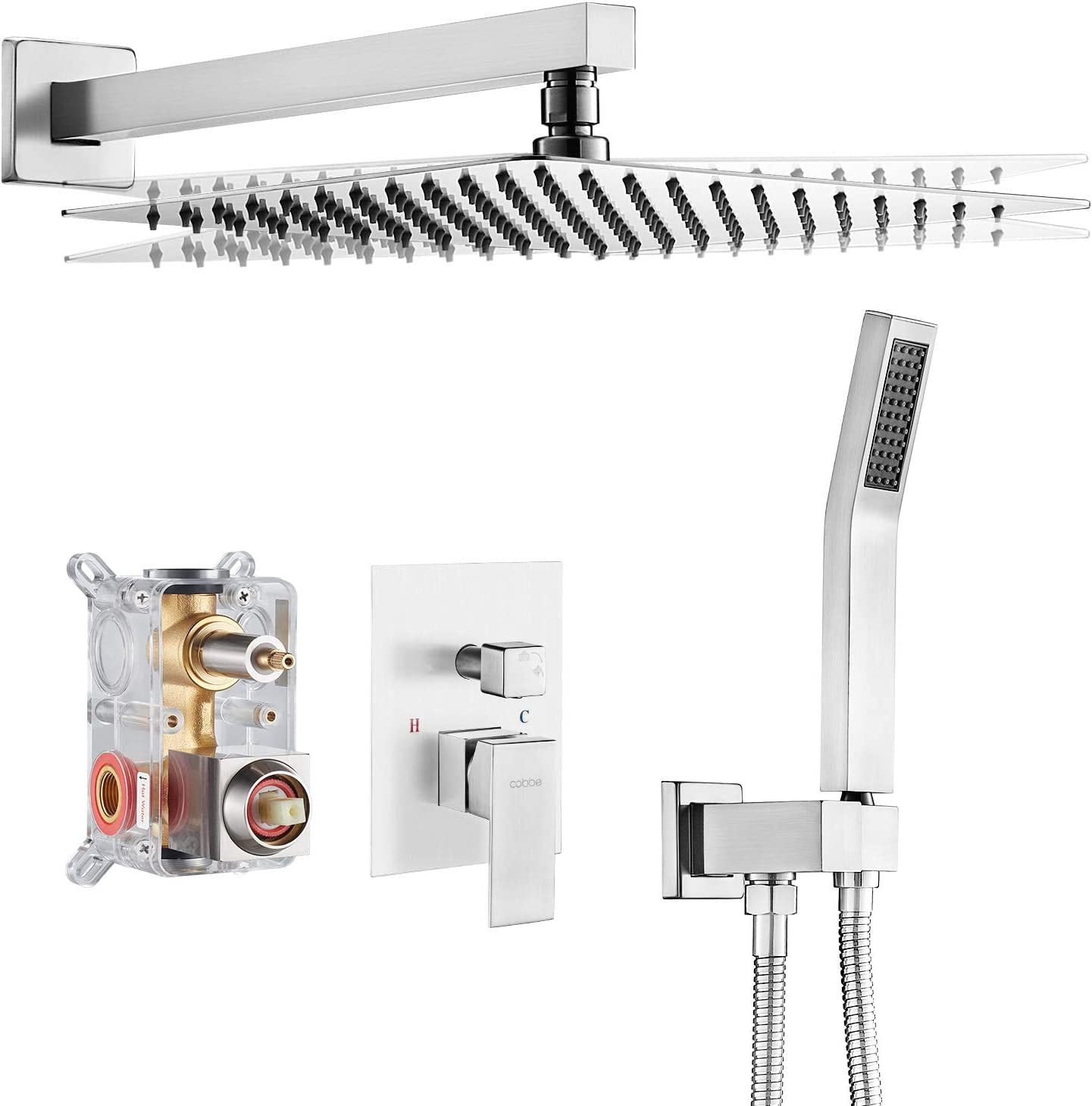 CES Shower System, Shower Faucets Sets Complete, 16 Inches Brushed ...