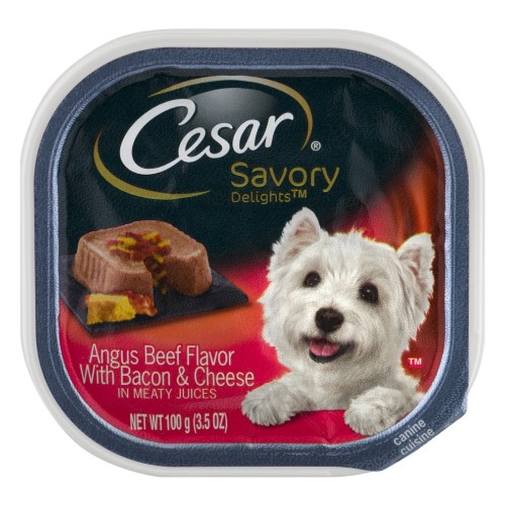 CESAR SAVORY DELIGHTS Wet Dog Food Angus Beef Flavor with Cheese ...