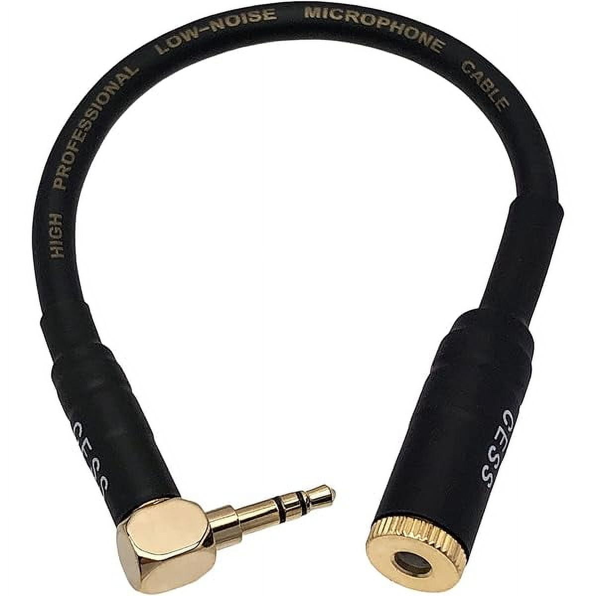 CESS-266 Right Angle 3.5mm Male Plug to 4.4mm Female Jack Adapter Cable ...