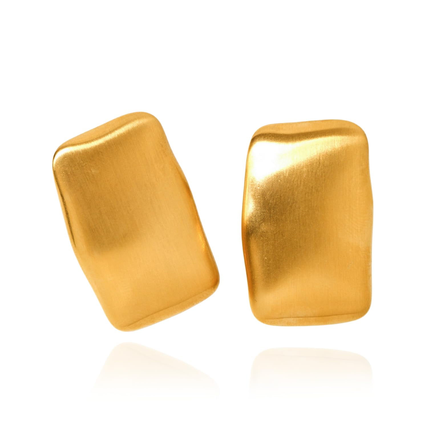 CETVLY Large Thick Rectangle Ear Stud Earrrings for Women,Oversized ...