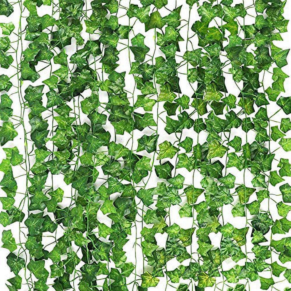 CEWOR 14 Pack 98 Feet Fake Ivy Leaves Artificial Ivy Garland Greenery ...