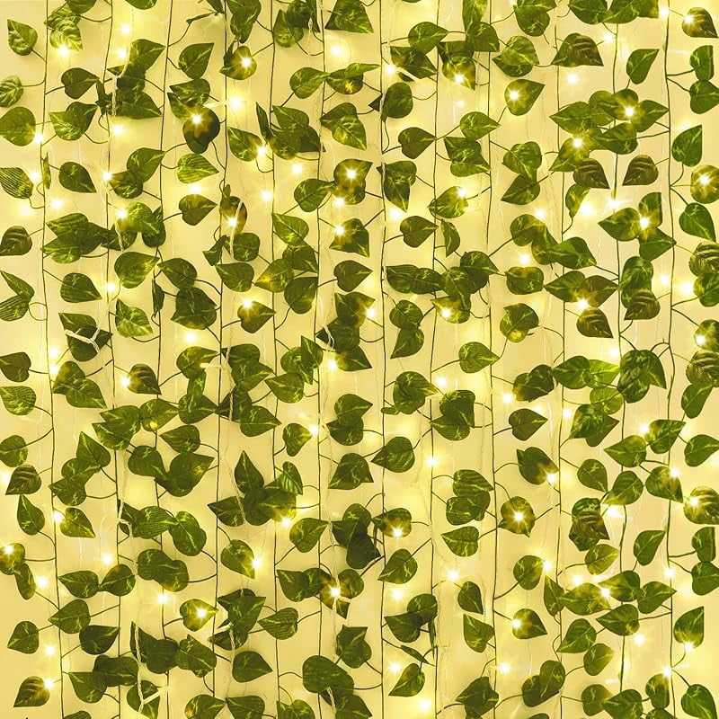 CEWOR 24 Pack 168ft Artificial Ivy Greenery Garland, Fake Vines Hanging ...