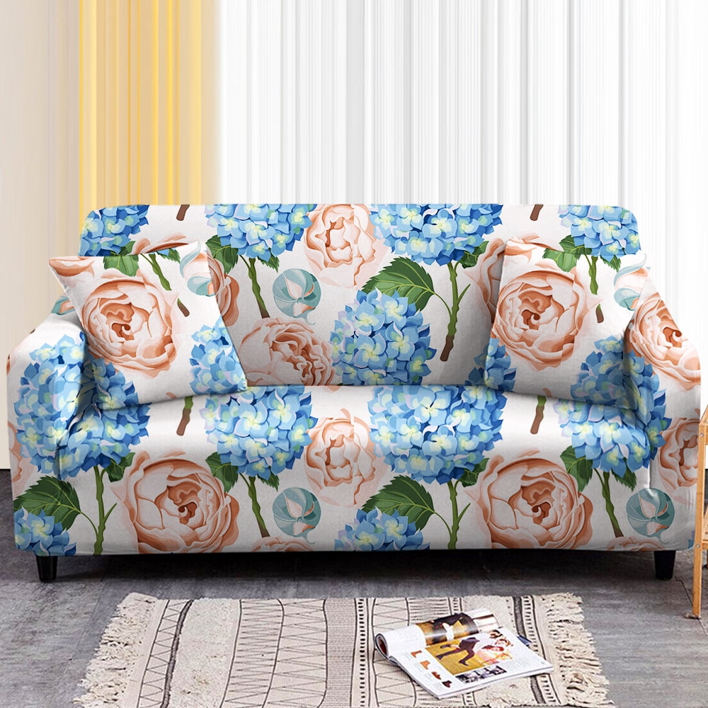 CElastic Sofa Cover for Living Room Flower Print Sofa Slipcover Stretch ...