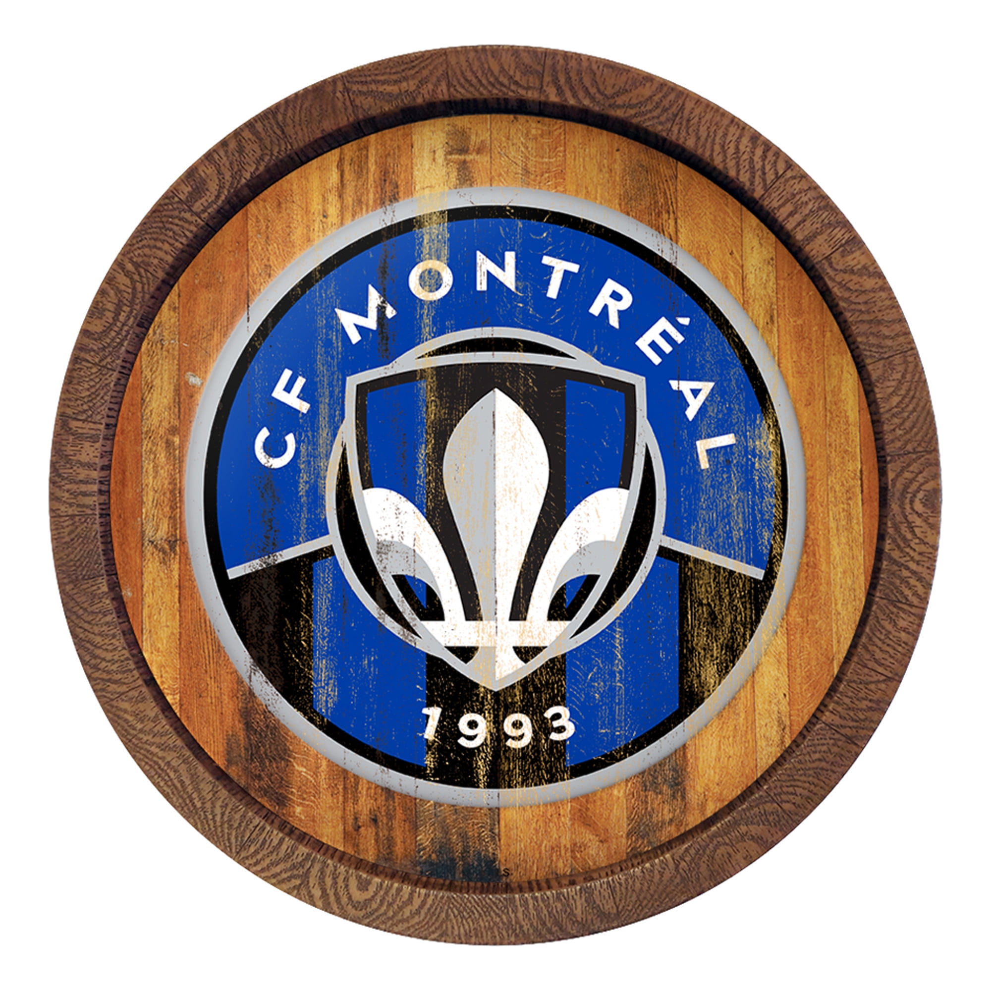 CF Montreal 20.25'' Faux Distressed Barrel Top Sign - Walmart.com