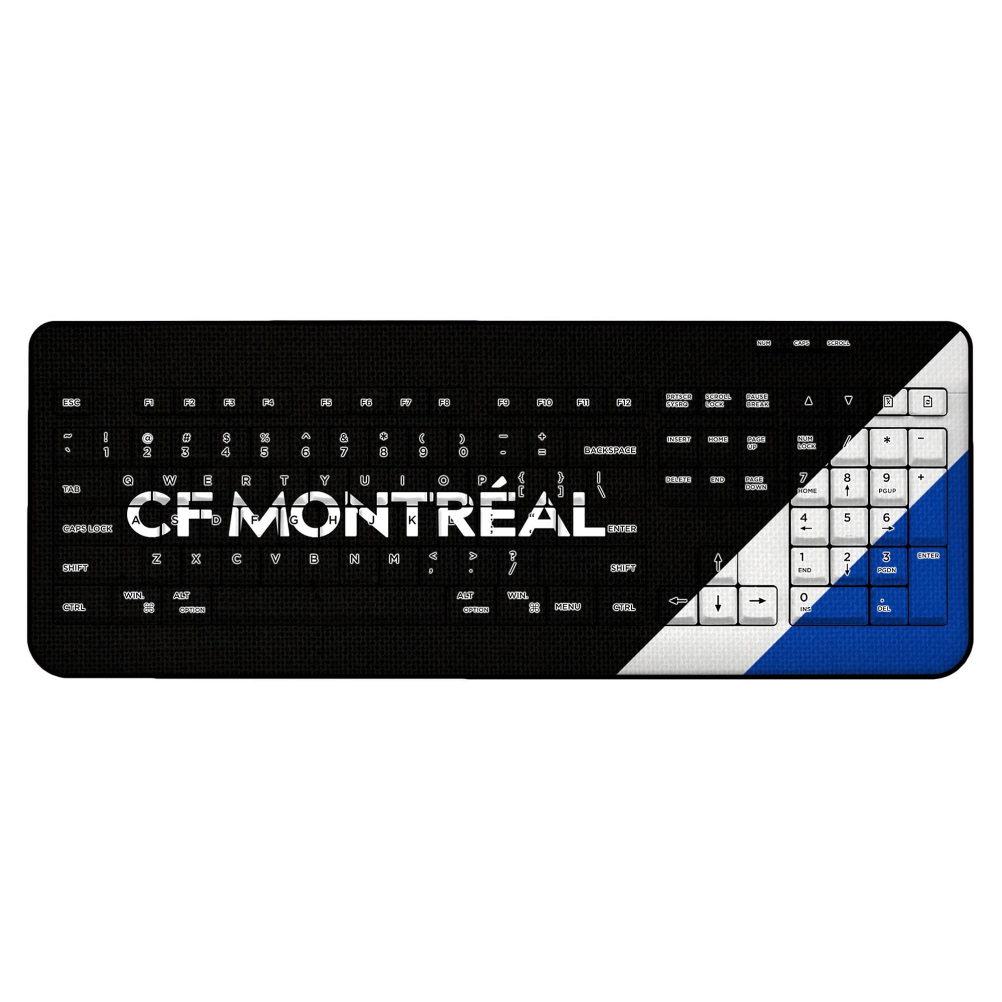 CF Montreal Diagonal Stripe Design Wireless Keyboard - Walmart.com