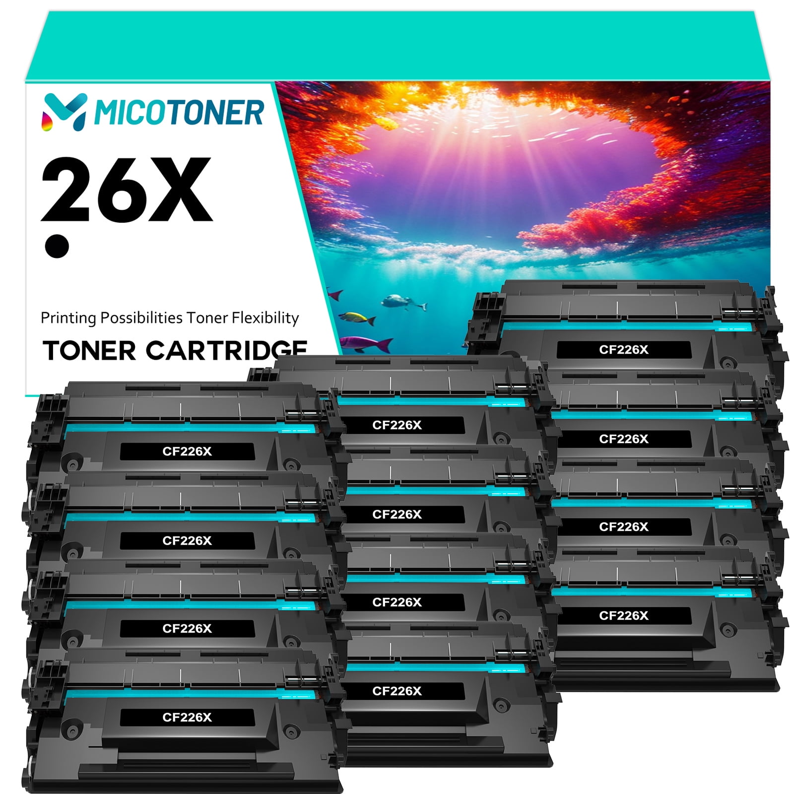 CF226X Toner Cartridge Compatible for HP 26X CF226X 26A CF226A Work ...