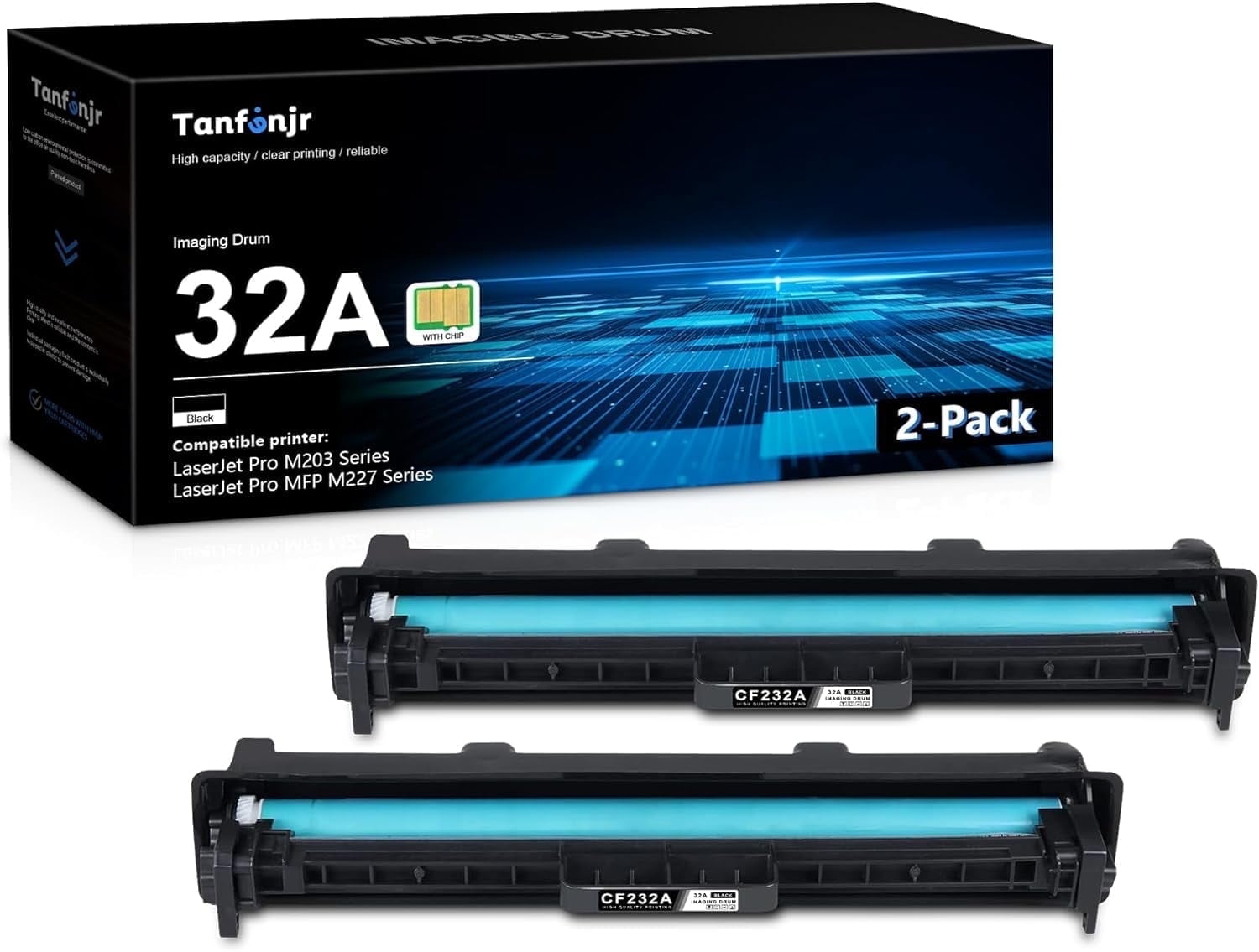 CF232A 32A Imaging Drum Black 2-Pack | 32A CF232A Imaging Drum ...