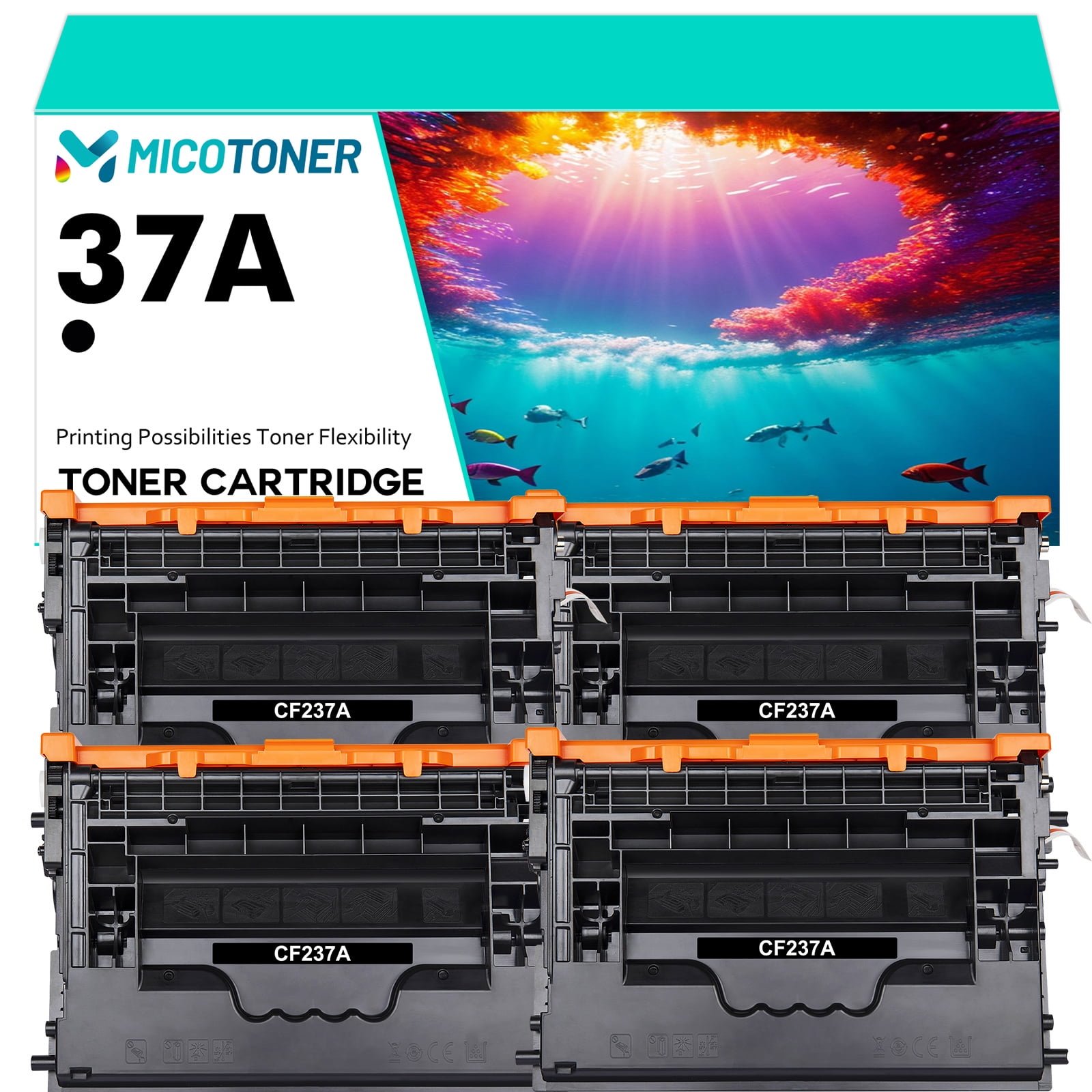 CF237A Compatible 37A Black Toner Cartridge for HP CF237A 37A 37X ...