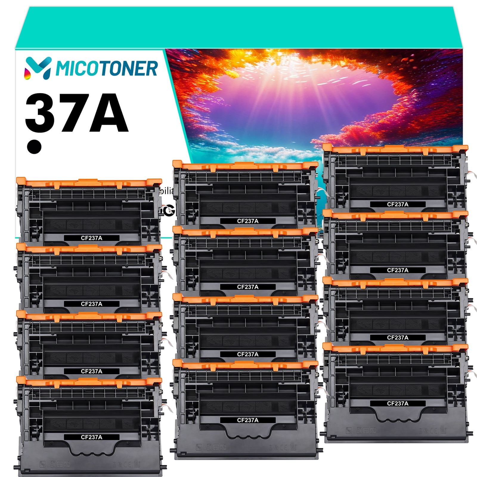 CF237A Compatible 37A Black Toner Cartridge for HP CF237A 37A 37X ...