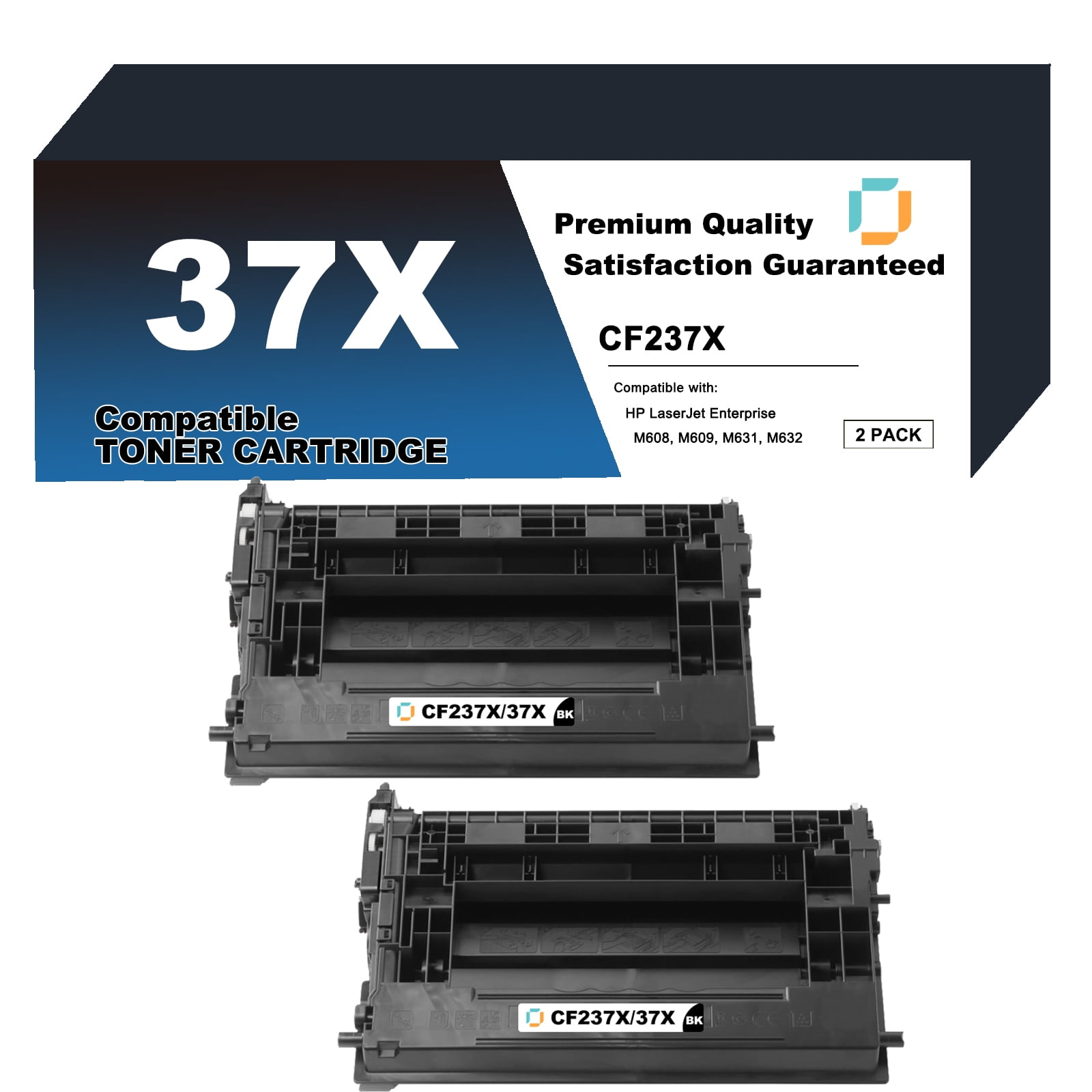 CF237X Toner Cartridge Replacement Compatible for HP 37X 2 Pack to use ...