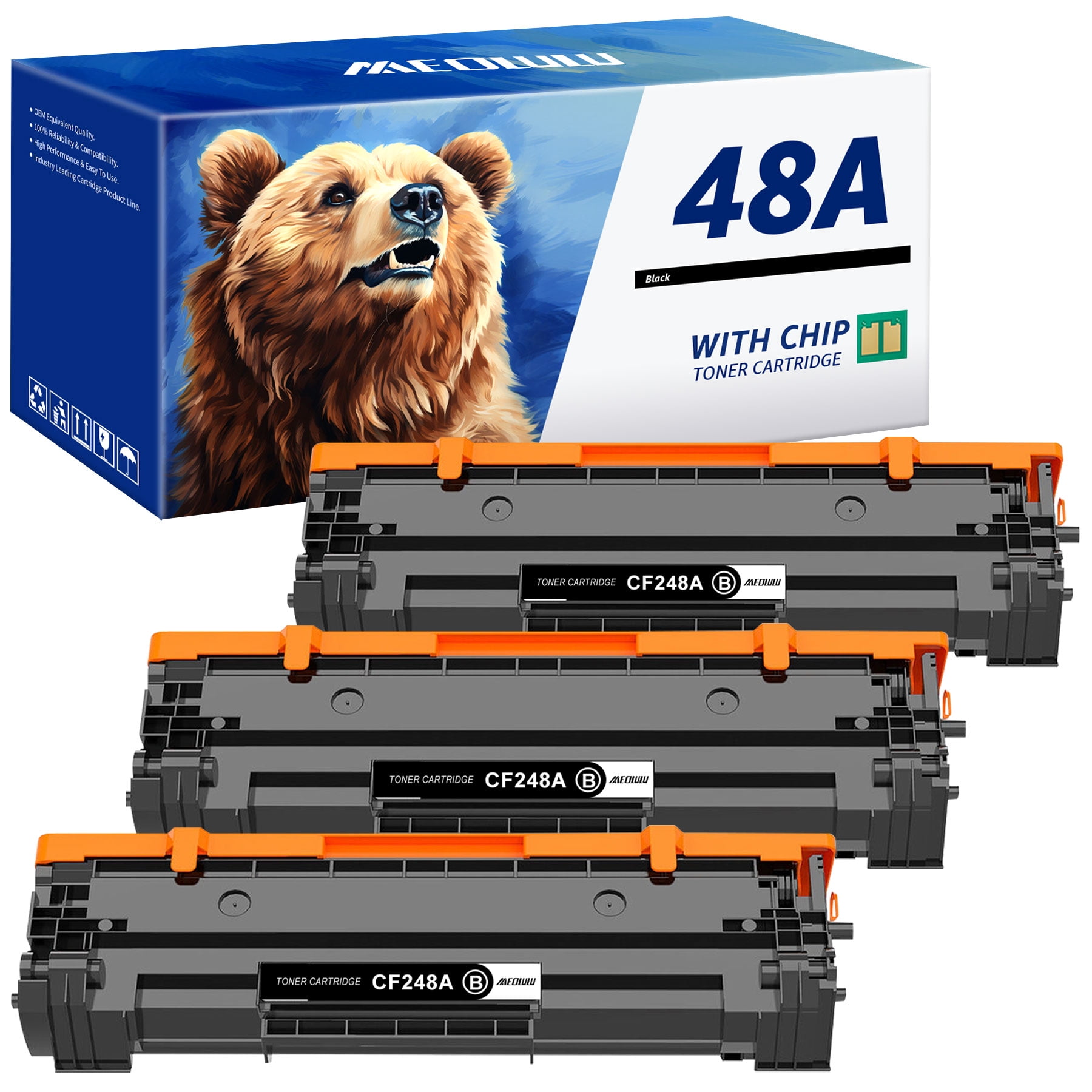 CF248A 48A Toner Cartridge Black Compatible with HP 48A Toner CF248A ...