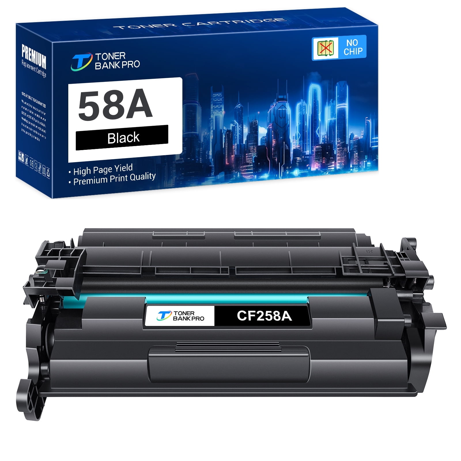 CF258A Toner Cartridge 58A Black (NO-chip) Compatible for HP 58A 58X ...