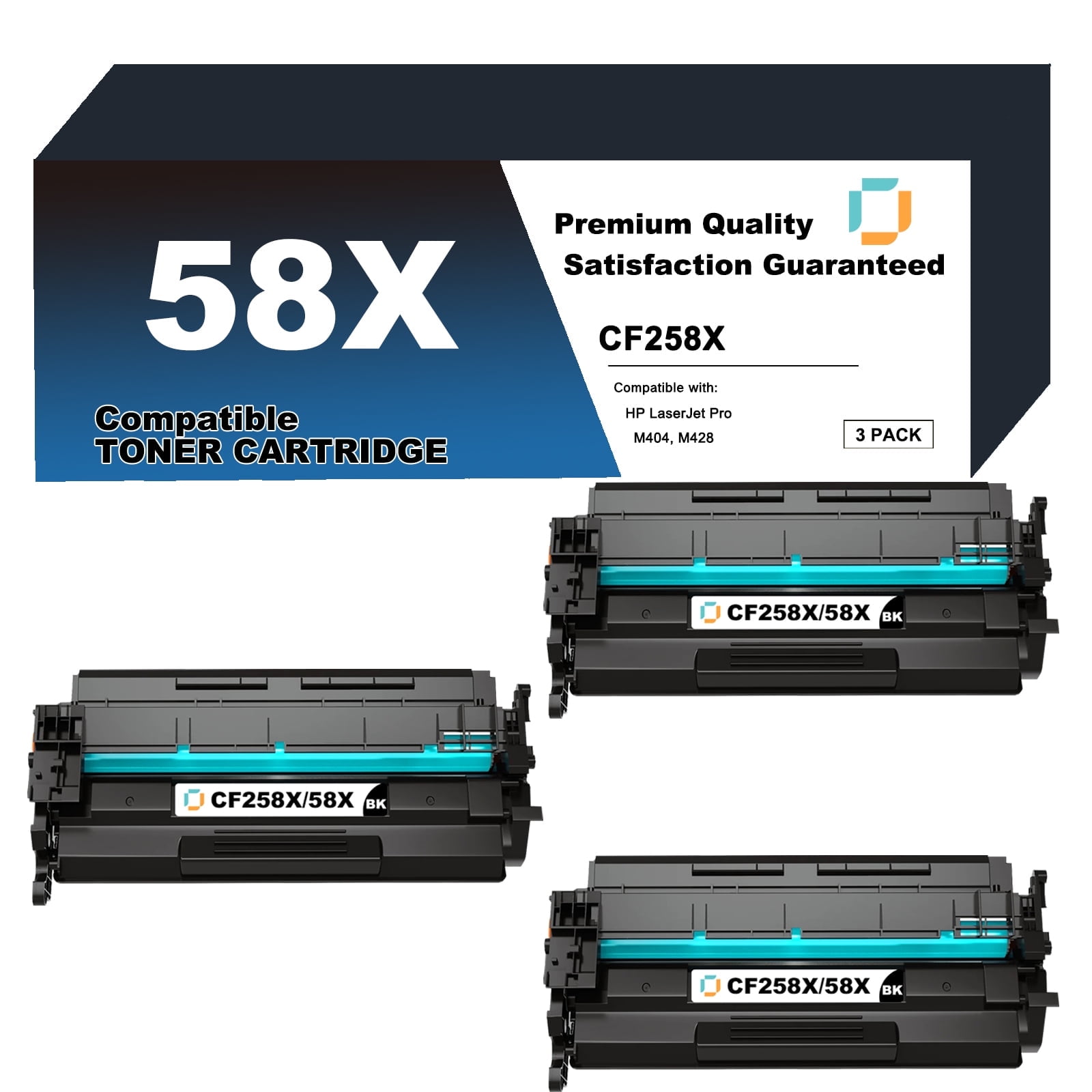 CF258X High Yield Toner Cartridge Replacement Compatible for HP 58X 2 ...