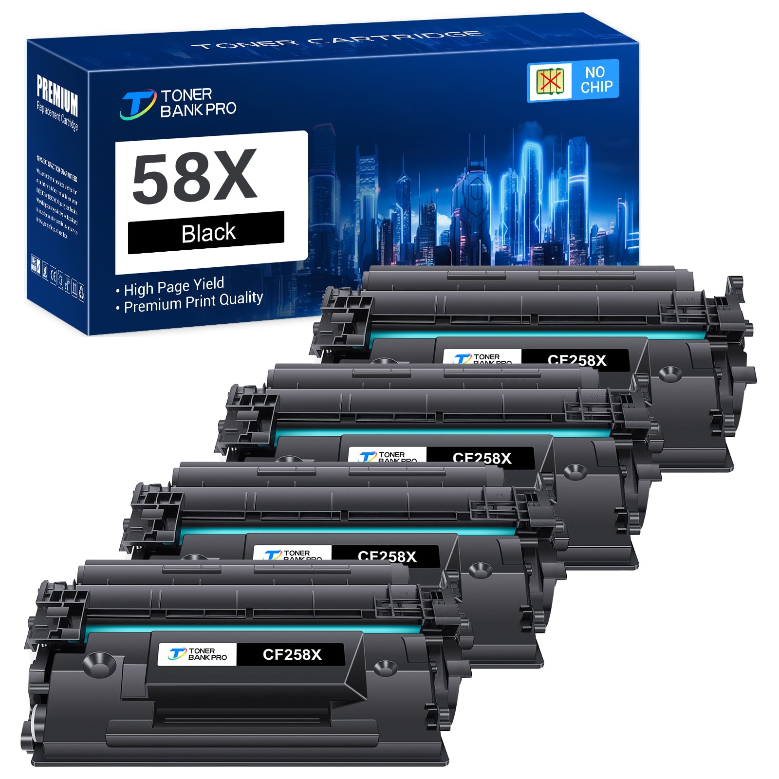 CF258X Toner Cartridge 58X Black (NO-chip) Compatible for HP 58A 58X ...
