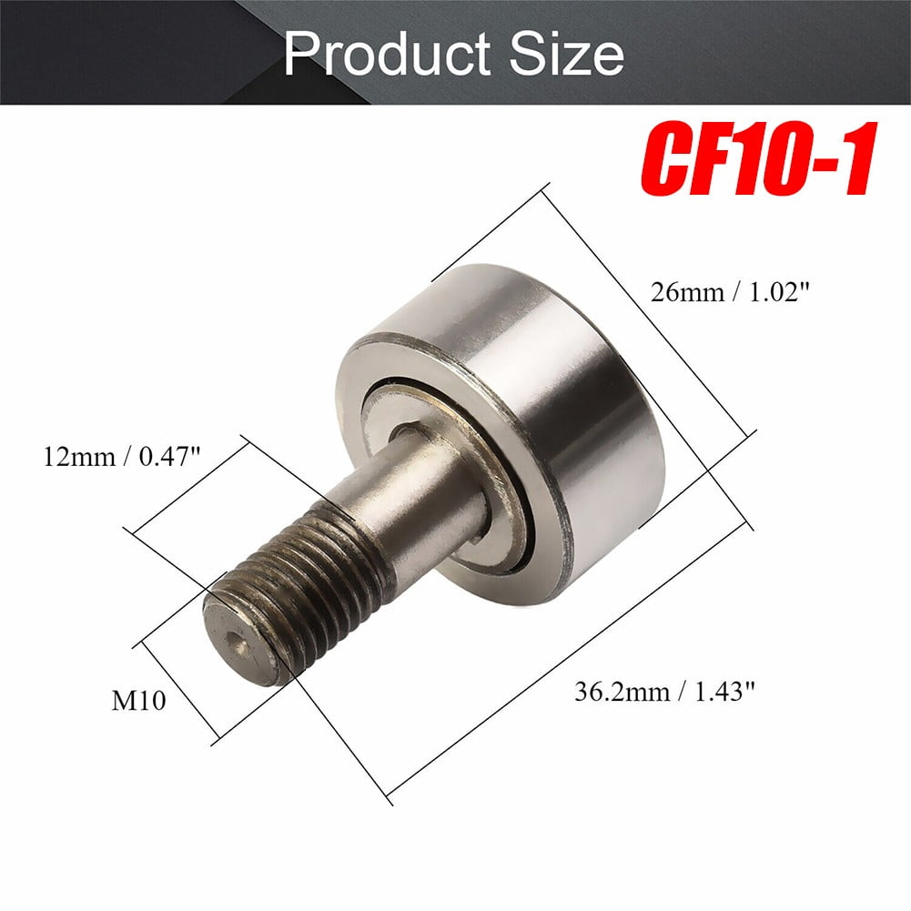 CF3-CF24-1 Stud Type Cam Follower Needle Roller Track Bearing Thread ...