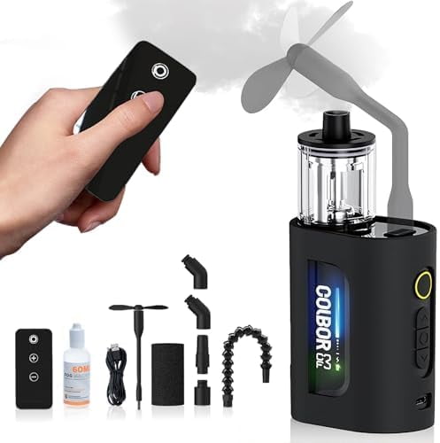 CF3 Portable Fog Machine with Remote Control, 30W Rechargeable Handheld ...