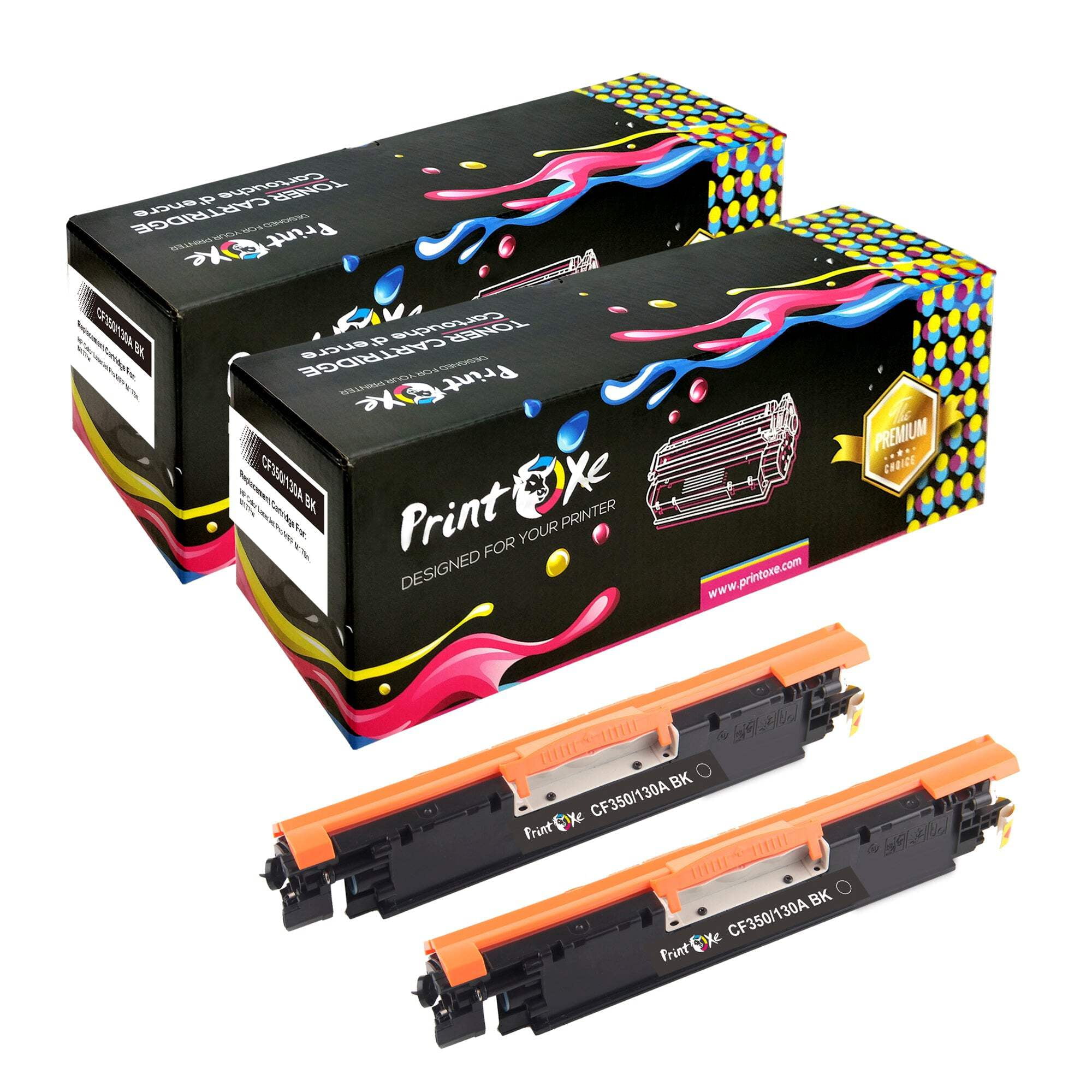 CF350A Compatible 2 Black Cartridges 130A for HP Color LaserJet Pro MFP ...