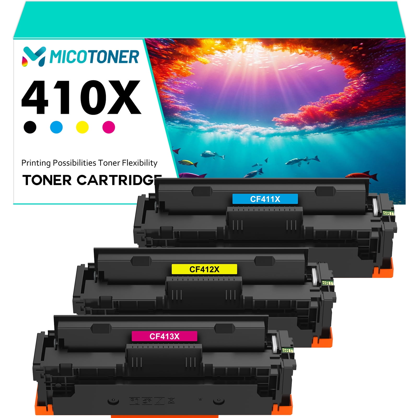 CF410X Compatible 410X Toner Cartridge Replacement for HP 410X 410A ...