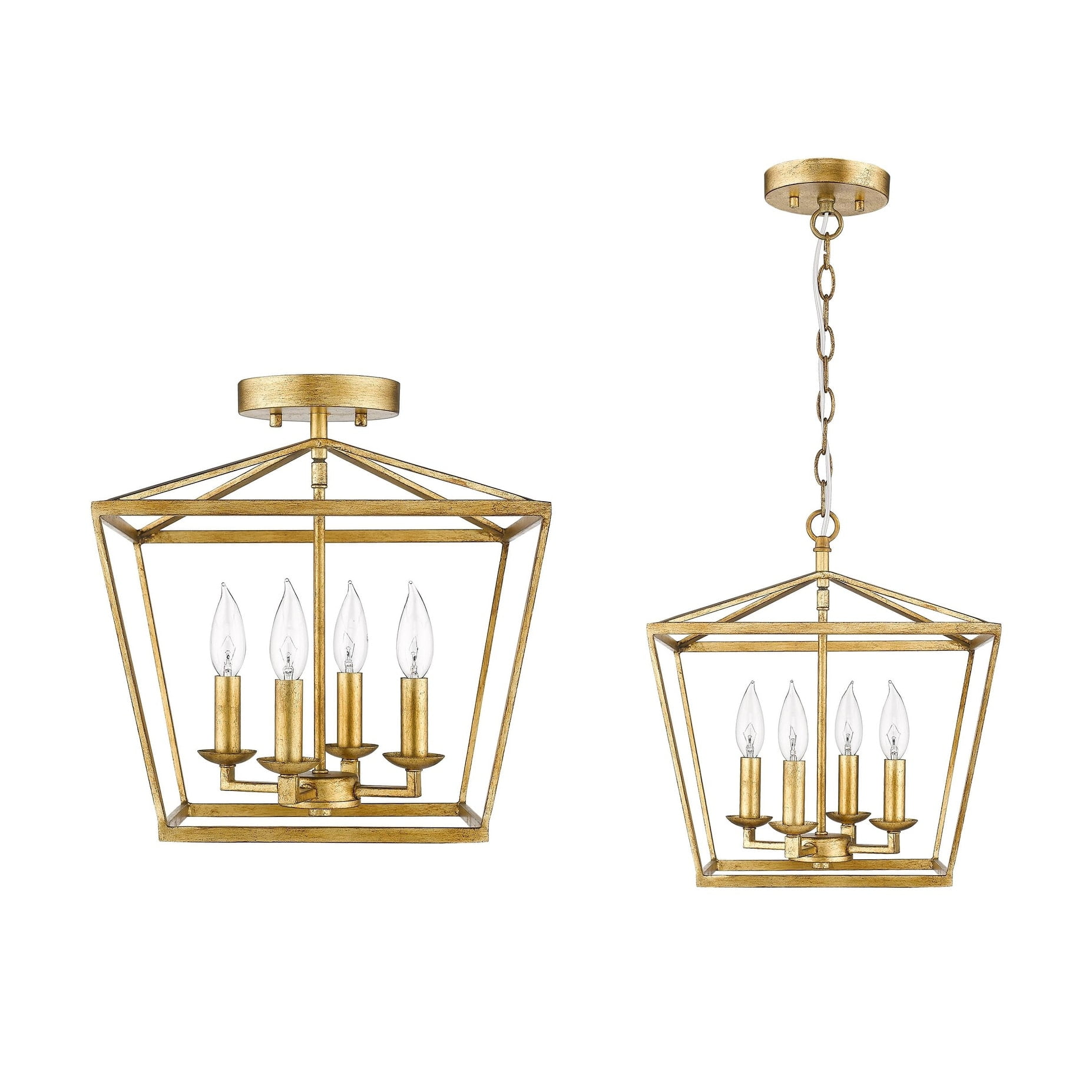 CFC Lighting 3-Light Convertible to Pendant Mini Lantern Ceiling Light ...