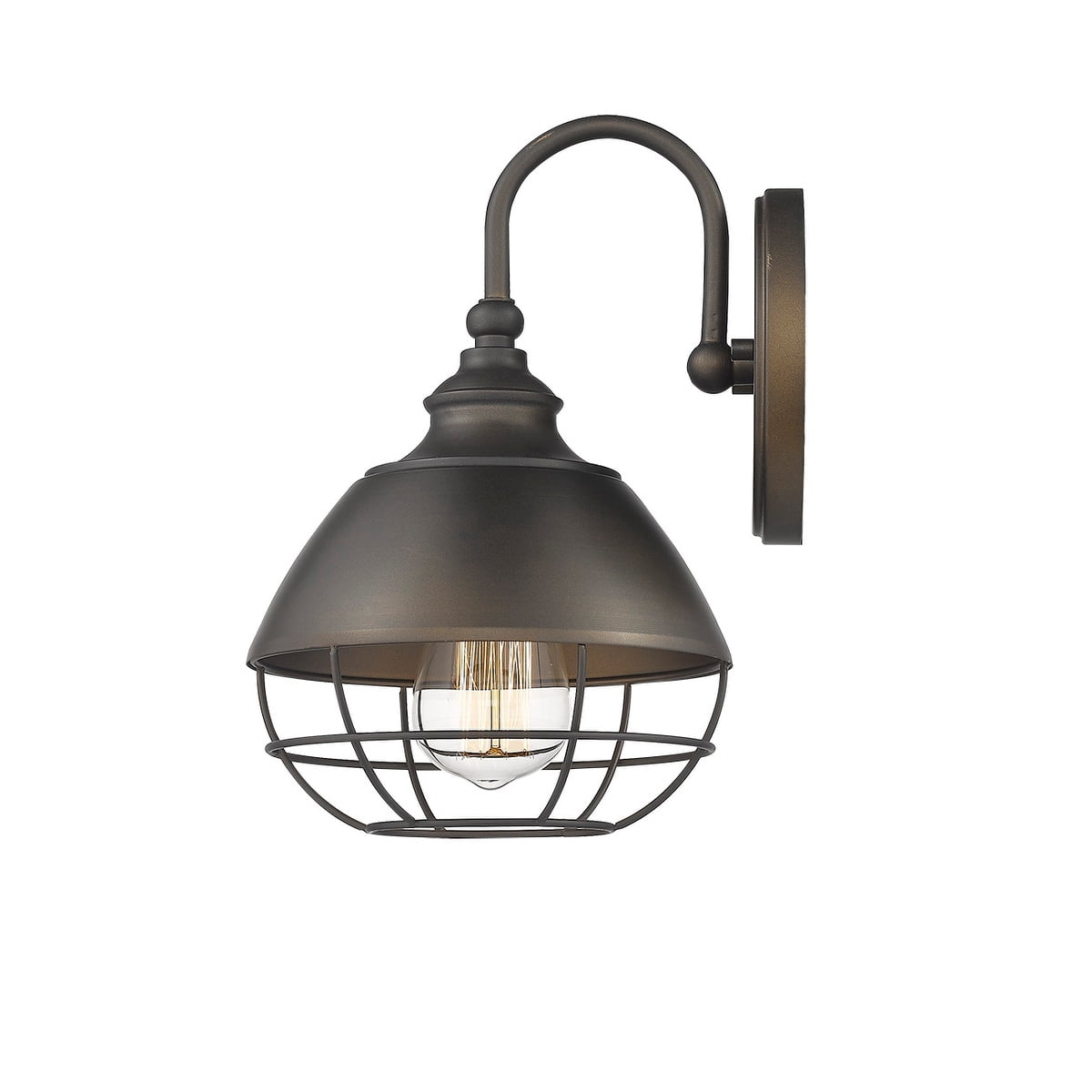 CFC Lighting Industrial Cage Framed 1 Lt Sconce Oil Rubbed Bronze ...