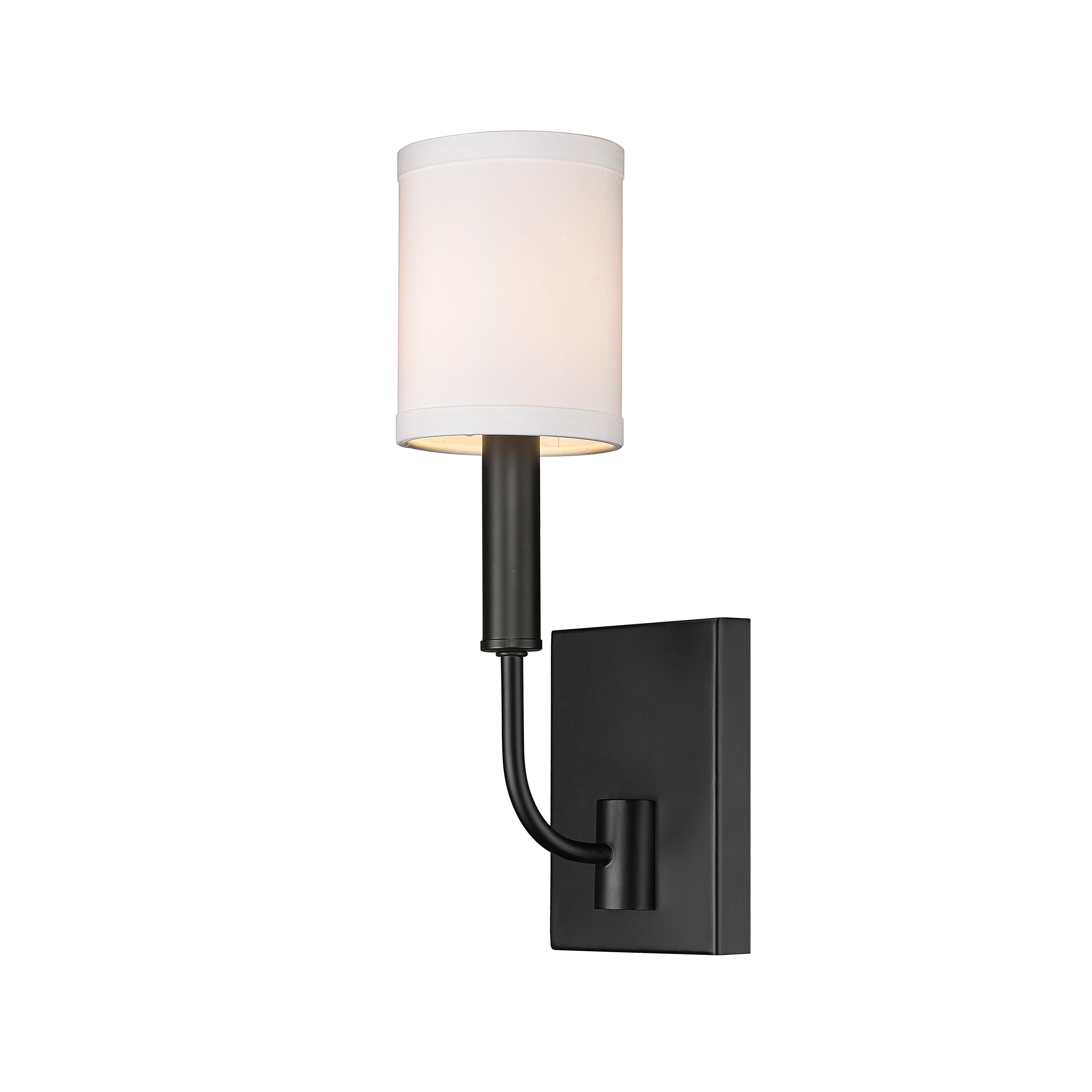 CFC Lighting Matte Black Modern Glam Traditional 1-light Wall Sconce ...