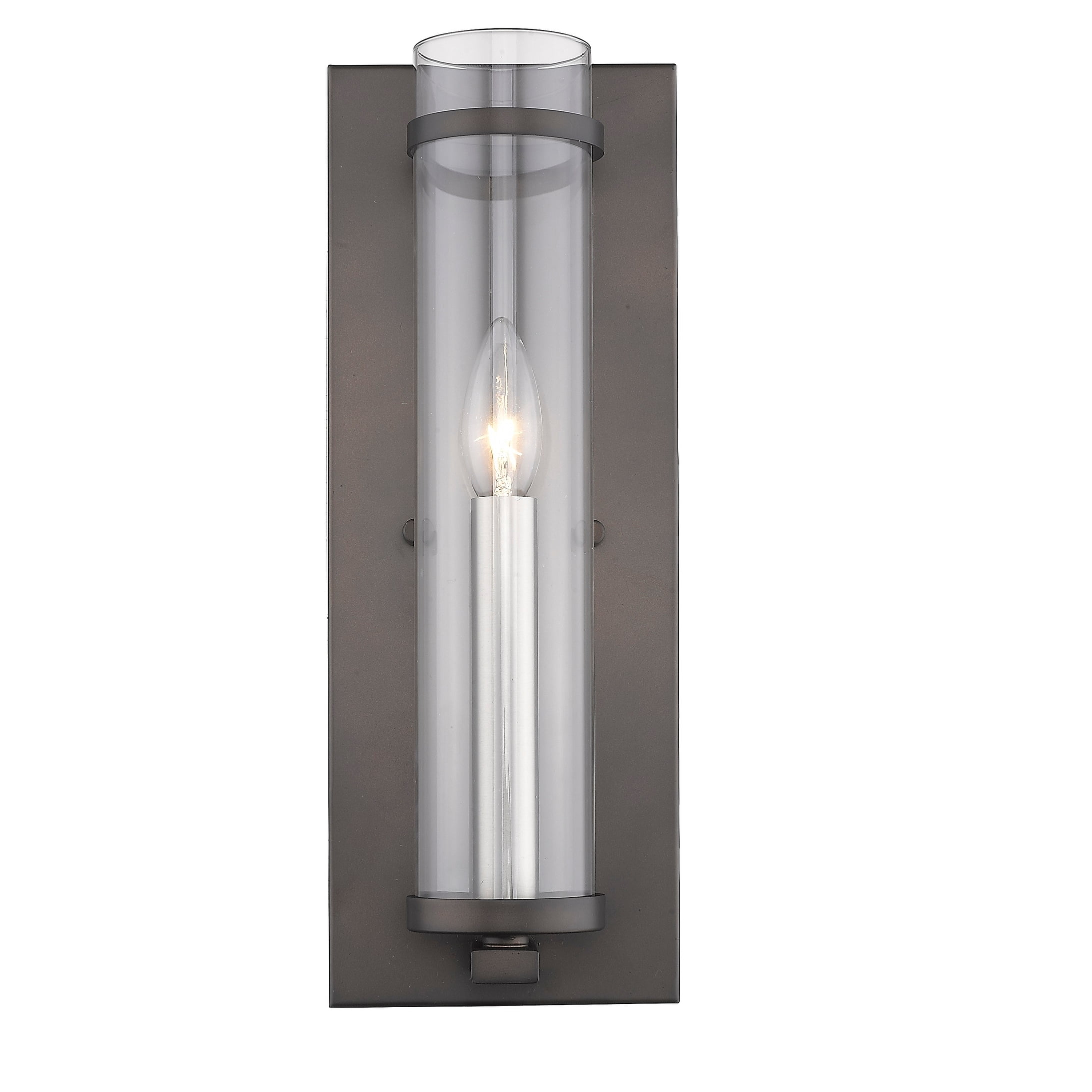 CFC Lighting Modern Industrial Nickel and Bronze Wall Sconce - Walmart.com