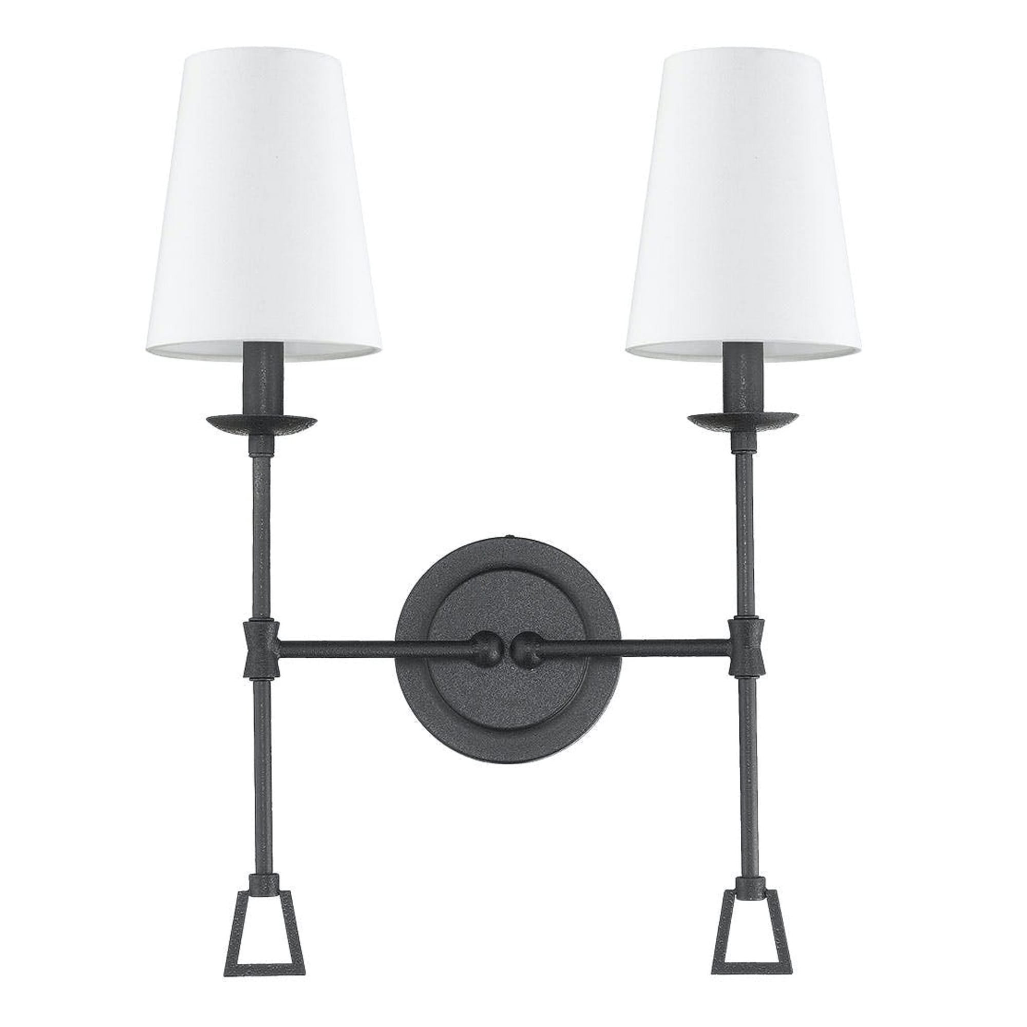 CFC Lighting Modern Two 2-Light Sconce in Matte Black - Walmart.com