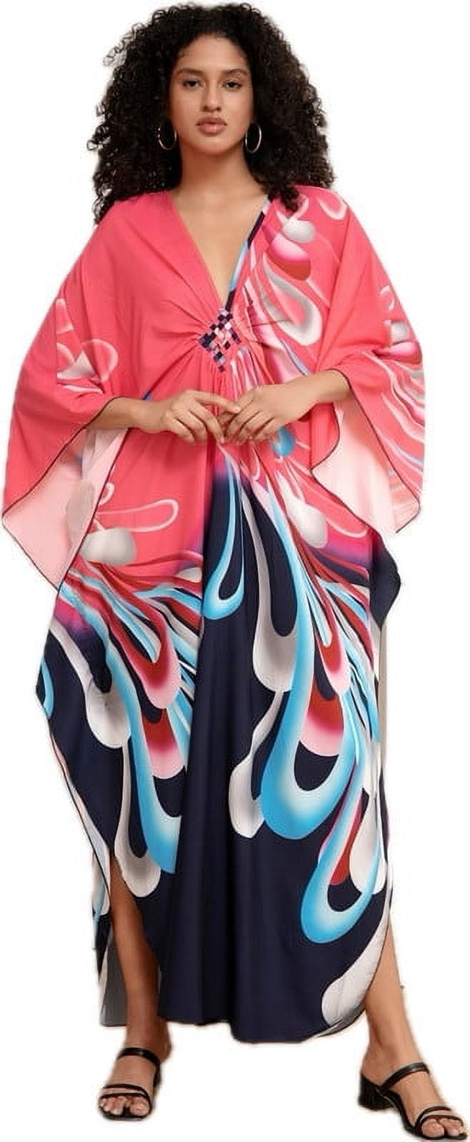 CFCSRP Caftans for Women Plus size Beach Maxi Pink Dresses Swimsuit ...