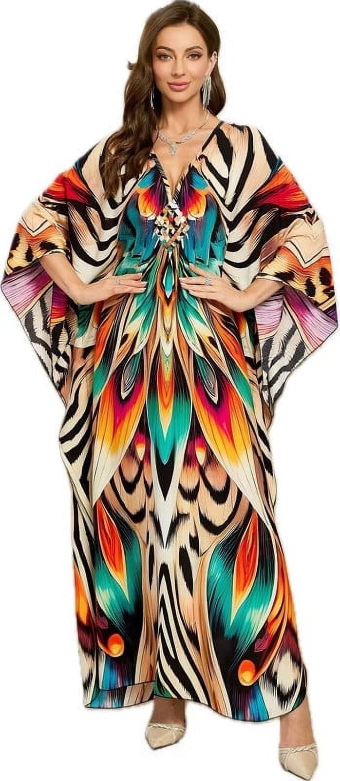 CFCSRP Kaftan Dresses for Women Plus Size Muu-Muu Loungewear Long ...