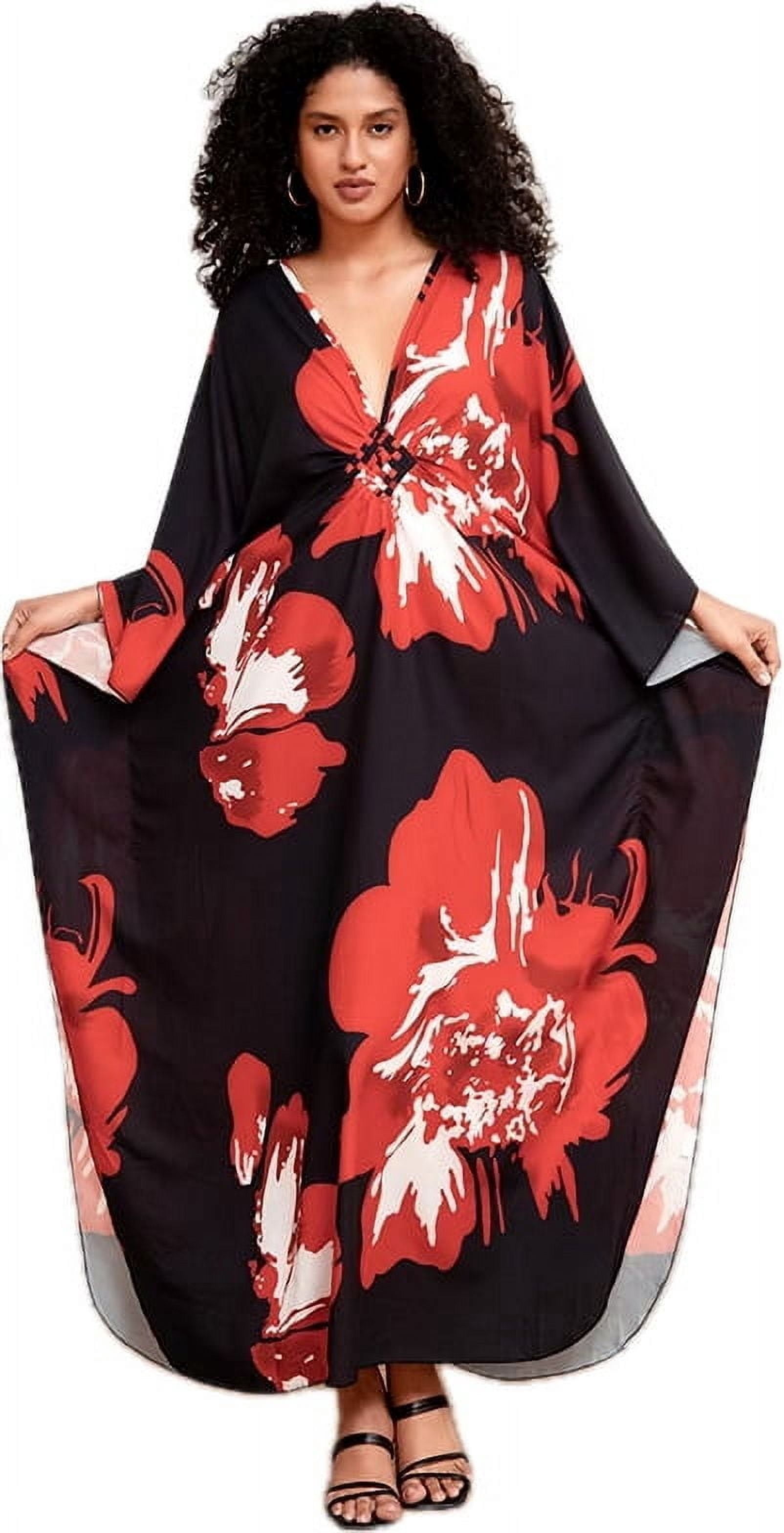 CFCSRP Kaftan Dresses for Women Plus Size Muu-Muu Loungewear Long ...