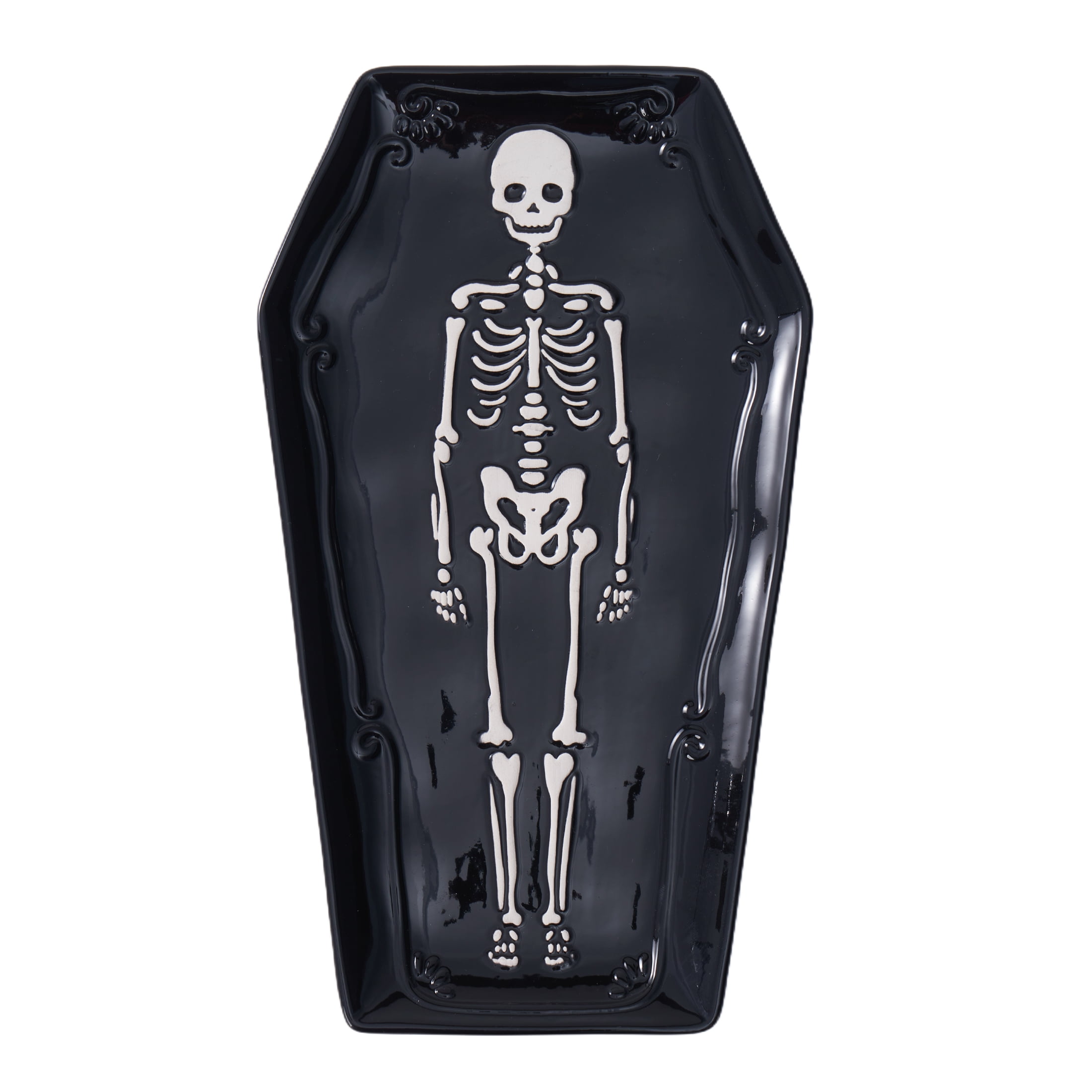 Way to Celebrate Halloween Ceramic Coffin Figural Treat Tray - Walmart.com