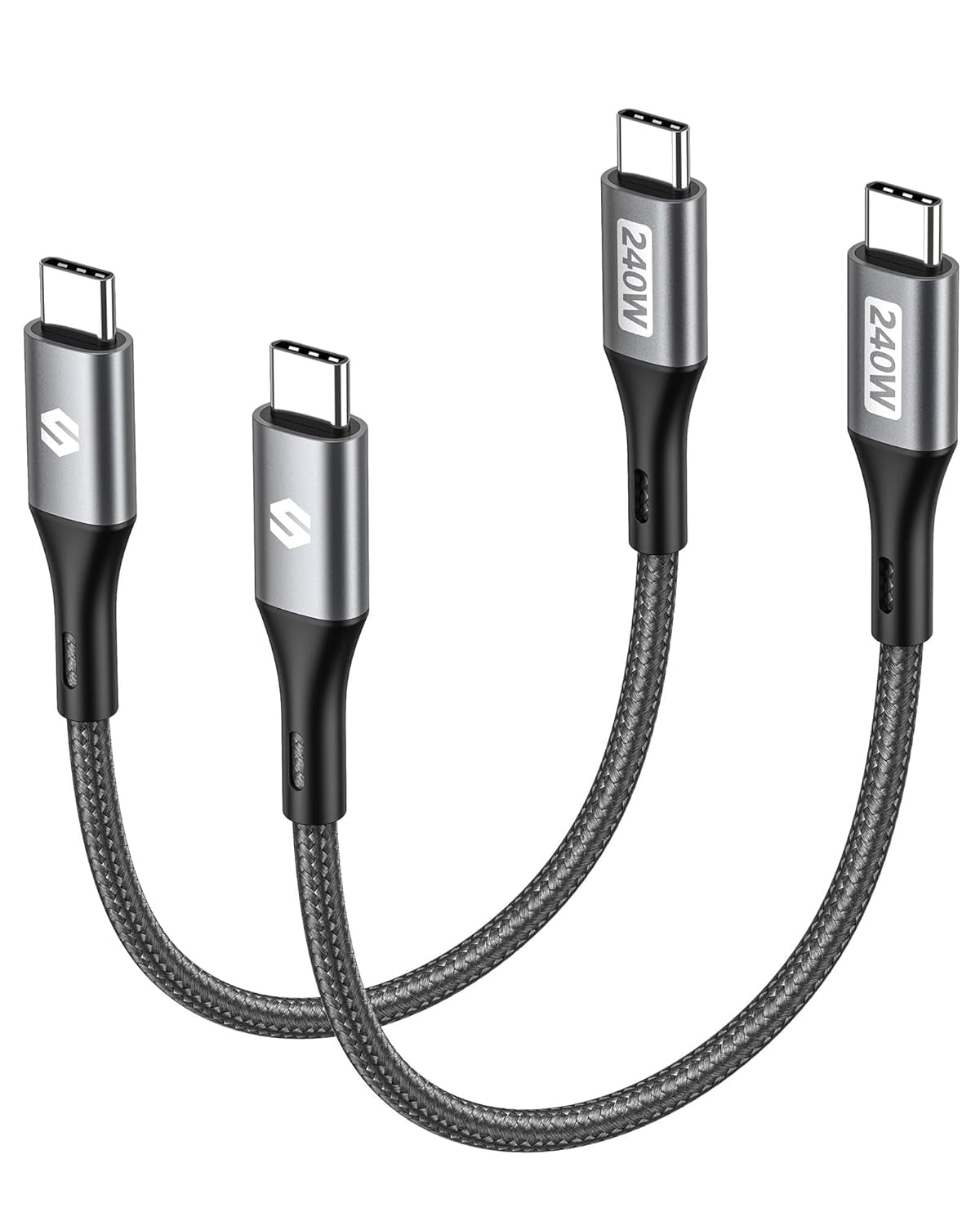 CFHADD-240W 100W Short USB C to USB C Cable (0.5FT, 2 Pack), Fast ...