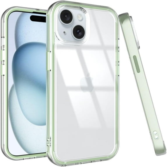 CFHADD-Acrylic 2 in 1 for iPhone 15 CaseAnti-Yellowing, Military-Grade ...