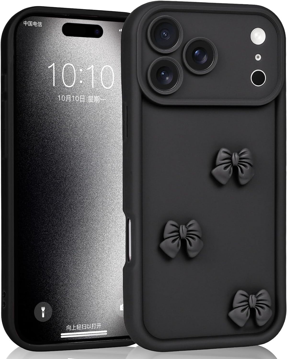 CFHADD-Black Bow Case for iPhone 17 Pro, Stylish Aesthetic Trendy ...