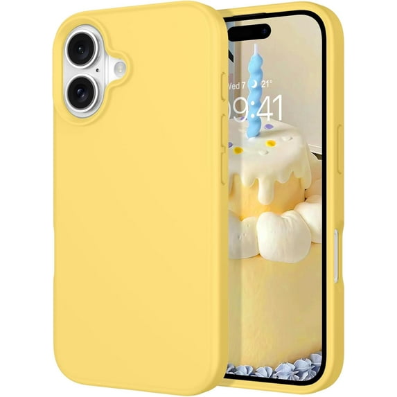 CFHADD-Case for iPhone 16 6.1'' Case Smooth Liquid Silicone Soft Gel ...