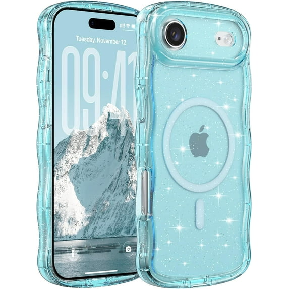 CFHADD-Case for iPhone Air,Compatible with MagSafe,Magnetic Clear Curly ...