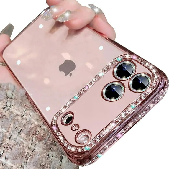 CFHADD-Clear Glitter Case for iPhone 17 Pro Max,Cute Luxury Bling ...