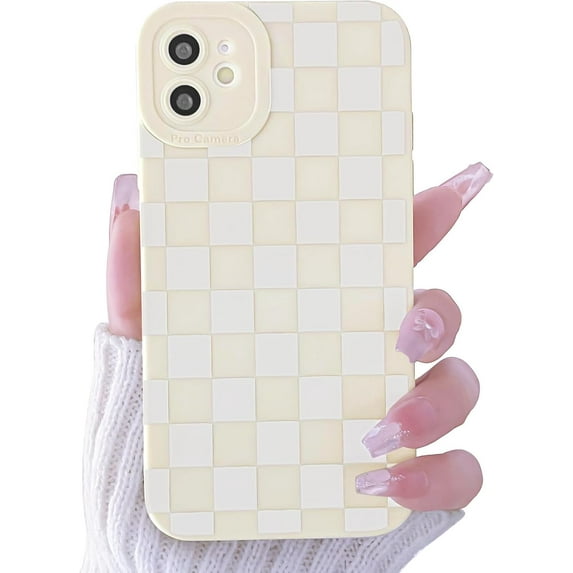 CFHADD-Compatible for iPhone 12 Mini Case Cute Checkerboard Lattice ...