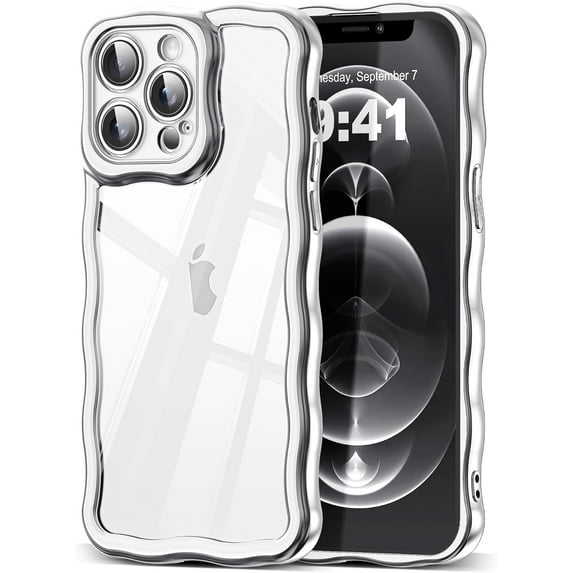 CFHADD-Compatible with iPhone 12 Pro Max Case, Kawaii Cute Curly Wave ...