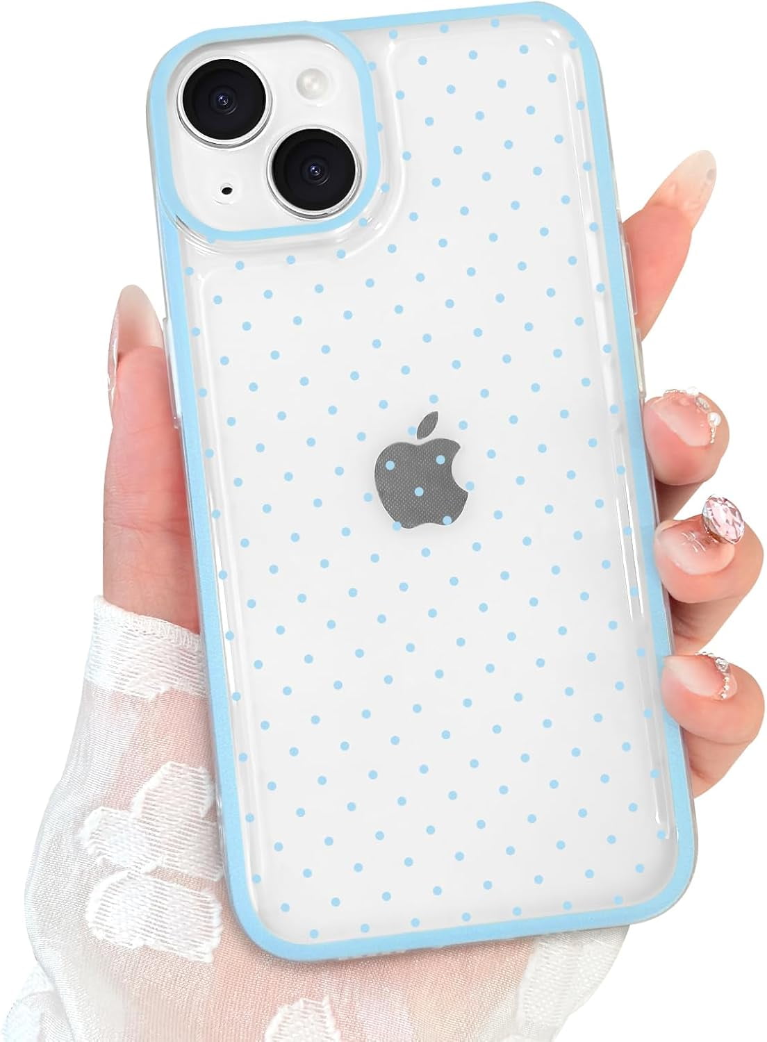 CFHADD-Compatible with iPhone 13 Case with Clear Cute Fashion Polka Dot ...