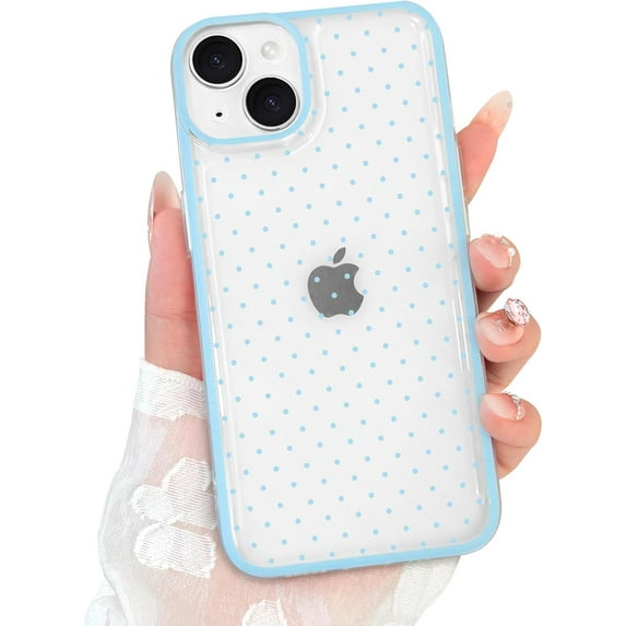 CFHADD-Compatible with iPhone 13 Case with Clear Cute Fashion Polka Dot ...