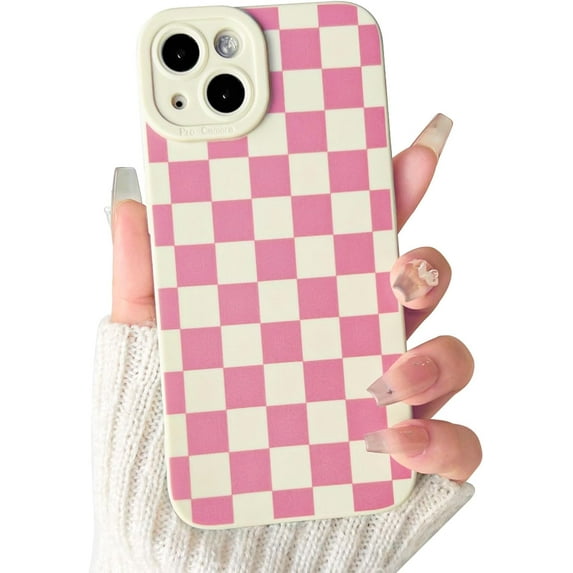 CFHADD-Compatible for iPhone 13 Case Cute Checkerboard Lattice Plaid ...