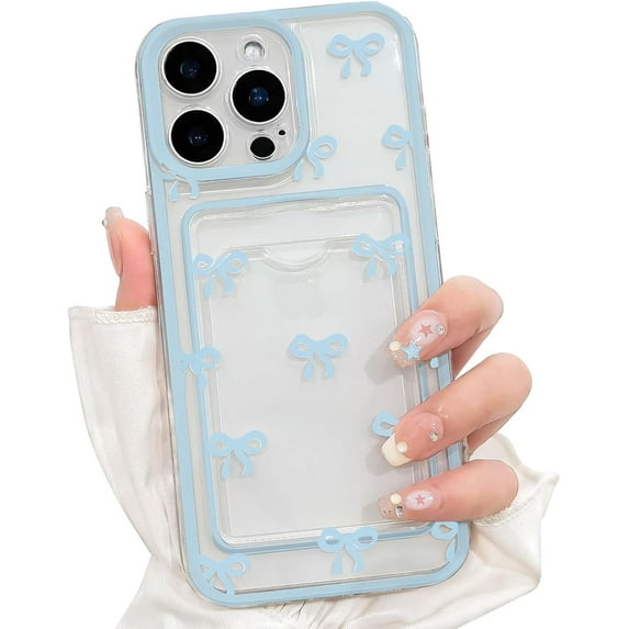 CFHADD-Compatible with iPhone 13 Pro Max Case with Card Holder Clear ...